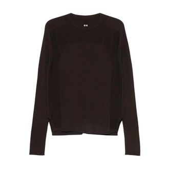 Rick Owens Gerippter Rundhalsausschnitt - - Knitwear - Herren - Braun - M