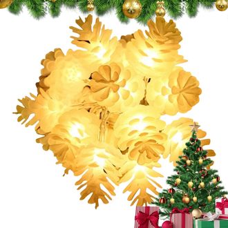 Generic Weihnachtsbaum-Lichterketten - Lichterketten F&uuml;r Den Au&szlig;enbereich, Weihnachtsbeleuchtung, LED-Kiefernzapfen-Lichterketten | Sch&ouml;ne Dekorative F&uuml;r Den 