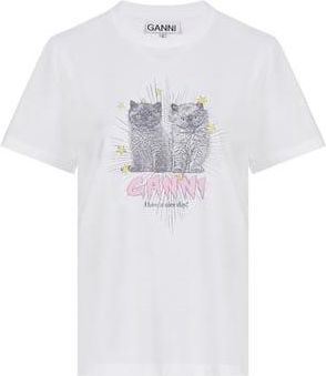 Ganni T-shirt Basic Jersey Kittens