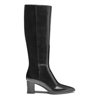Santoni Botte en cuir talon moyen - Femme - Chaussures - Noir - Taille: 37 EU