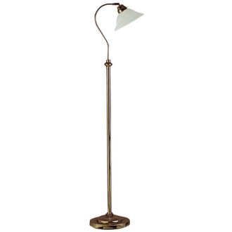 Searchlight Lampadaire orientable, laiton antique plaqu&eacute; avec Scavoglas Antique Brass