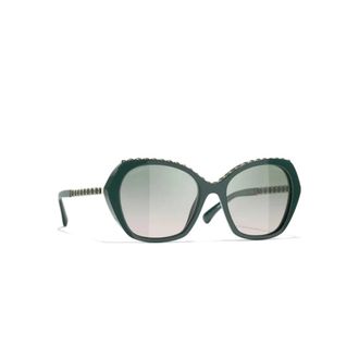 Chanel Butterfly Sonnenbrille - - Accessories - Damen - Gr&uuml;n - 55 MM