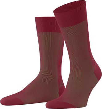 Falke Herren Socken Fine Shadow M So Baumwolle gemustert 1 Paar, Rot Peony 8059, 41-42