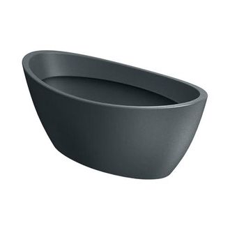 Prosperplast Blumentopf Aria, oval, Graphit, 40 x 20 x 16 cm