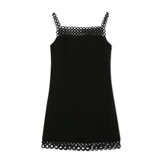 SIMKHAI Femme, Robes, Noir, Taille: 40 FR Robe Mini Noire en Crochet