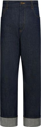 Thom Browne Homme, Jeans, Bleu, Taille: XL Pantalon 5 Poches en Denim Selvedge