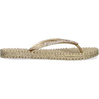 Ilse Jacobsen Goldene Cheerful03 Slipper mit Strass-Steinen - - Shoes - Damen - Gelb - 37 EU