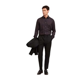 Ted Baker Hemd f&uuml;r Herren, Mit Kragen, Lang&auml;rmlig (Dunkelbraun)