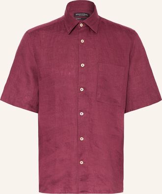 Marc O'Polo Marc Opolo Kurzarm-Hemd Regular Fit Aus Leinen rot
