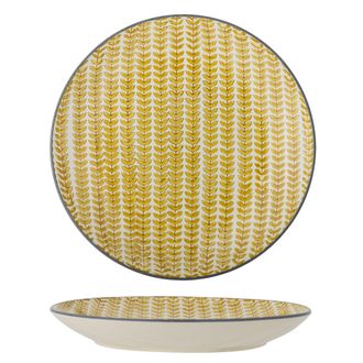 Bloomingville Creative Collection Maple Teller, Gelb, Steingut, T25,5xH3 cm