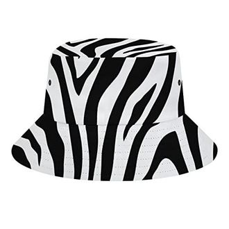 Generic Zèbres Chapeau Soleil Anti-UV Seau Chapeau Respirant Bucket Hat pour Hommes Plage Randonnée