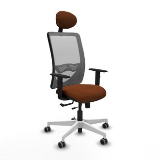 Piqueras y Crespo Verstellbarer Schreibtischstuhl Zulema mit 1D-Armen, h&ouml;henverstellbarer Lendenwirbelst&uuml;tze und festem Kopfteil, ausgestattet mit Syncro/Traslack und S