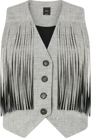 Pinko Pinko, Femme, Vestes, Multicolore, Taille: 40 FR V-neck Vest