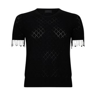 Liu Jo Schwarzer Pullover Nero Aw25 Stylische Passform - - Knitwear - Damen - Schwarzk - L