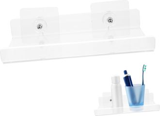 DOITOOL Transparente Acryl wandablage U f&ouml;rmig Wasserfestes Kleines Schwebendes Regal ohne Bohren Vielseitiges Bad K&uuml;chen Organizer f&uuml;r Platzsparende Aufbewah