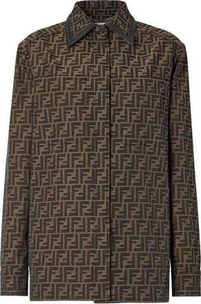 Fendi Damen, Blusen & Hemden, Braun, SGr&ouml;&szlig;e