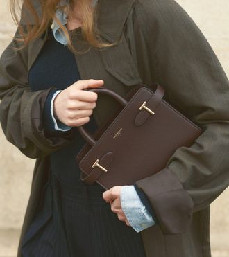 Le Tanneur Petit sac &agrave; main Emilie en cuir grain&eacute;
