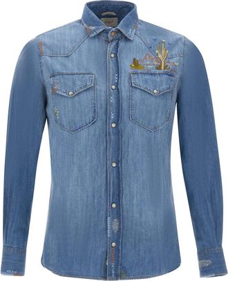 Bob Homme, Chemises, Bleu, Taille: XS Chemise en jean