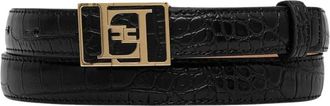 Elisabetta Franchi Femme, Accessoires, Noir, Taille: M Cintura logo dorato