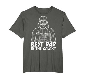 Star Wars Vatertag Bester Papa in der Galaxie Vader Umriss T-Shirt