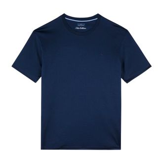 Paul & Shark Homme, Tops, Bleu, Taille: XL T-shirt en jersey de coton avec broderie de requin