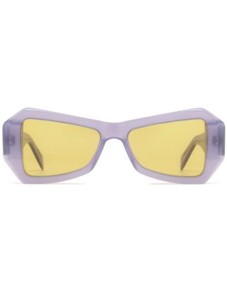 Retro Superfuture Sonnenbrille mit geometrischem Gestell - Violett