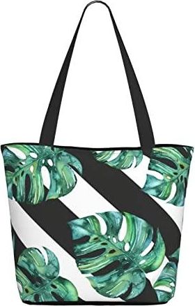 AOOEDM Green Leaves Ladies Shopping Bag 13x11x7in.Le cadeau parfait pour la Saint-Valentin.Cest de la Saint-Valentin pour maman, fille, &eacute;pouse, etc