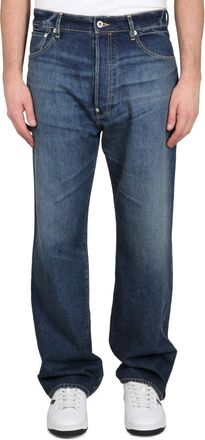 Kenzo Relaxed Fit Cotton Jeans - Blue