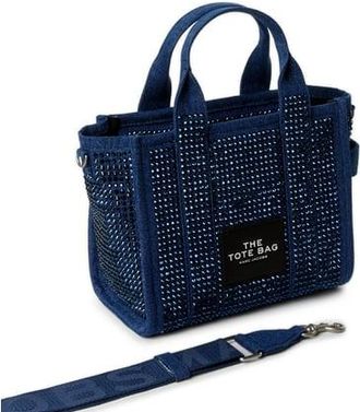 Marc Jacobs Sac &agrave; main The Crystal Denim Small Tote Bag