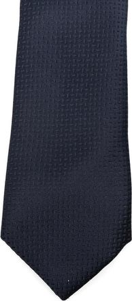 Canali Geometric Silk Necktie - Navy