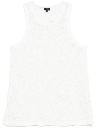 Comme Des Garçons débardeur à fleurs en dentelle - Blanc