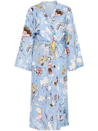 Dorothee Schumacher manteau Floral Power - Bleu