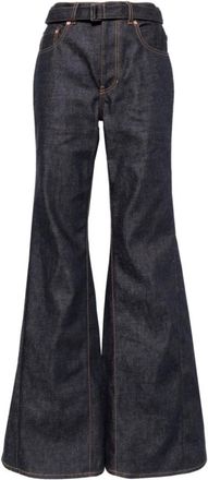 sacai Femme, Jeans, Bleu, Taille: 38 FR Flared Jeans
