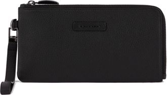 Piquadro Herren Modus Leder Handgelenk Clutch, Schwarz