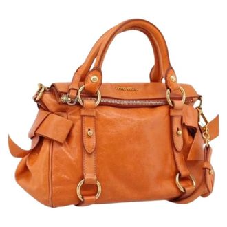 Miu Miu Sac &agrave; main Pre-owned - Femme - Pre-owned - Orange - Taille: ONE Size