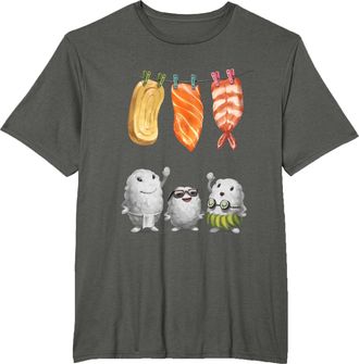 Fox Republic Design Lustige Nigiri Sushi W&auml;sche waschen und aufh&auml;ngen T-Shirt