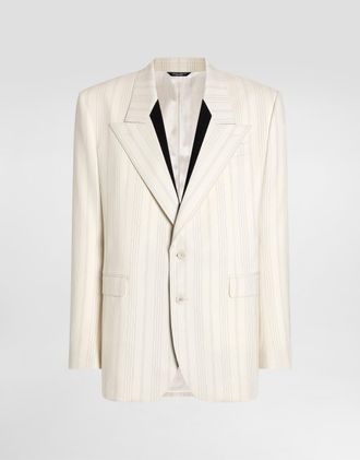 Dolce & Gabbana Jacke Sinatra Aus Wolle Mit Nadelstreifen, Einreihig - Mann Anz&uuml;ge Und Blazer Mehrfarbig 44