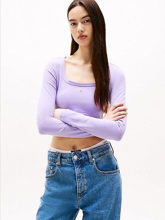 Tommy Hilfiger T-shirt ajusté court à manches longues