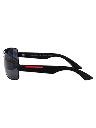 Prada 0PS Metal Aviator Sunglasses - Black