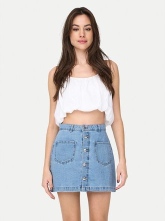 Only Top Lou 15342566 Weiß Cropped Fit