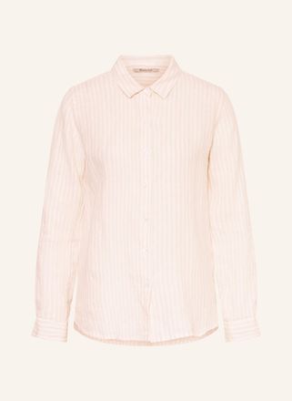 Barbour Hemdbluse Marine Aus Leinen rosa