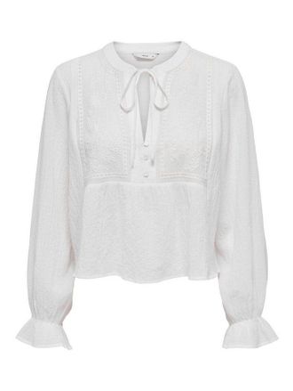 Only Langarmbluse ONLVICKY LIFE L/S EMB TOP WVN NOOS
