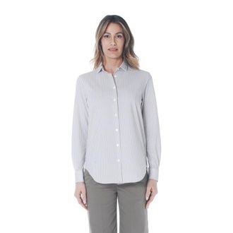 Caliban Femme, Blouses et Chemises, Multicolore, Taille: 38 FR Camicia in tessuto tecnico no stiro