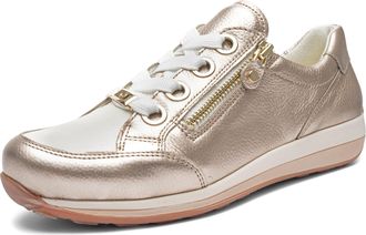 Ara Damen Osaka Sneaker, Sand,Cream, 38.5 EU Weit