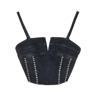 Ga&euml;lle Paris Stylisches Top f&uuml;r Frauen - - Tops - Damen - Schwarzk - L