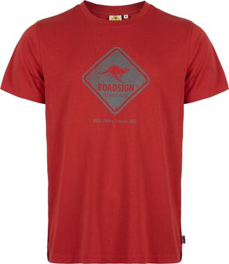 Roadsign Herren T-Shirt Statement-Shirt für trendbewusste Streetstyles im Herbst rot, 2XL