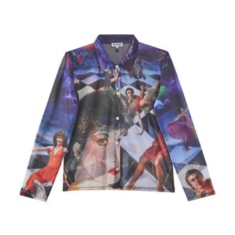 Sunnei Blusenshirt mit grafischem Print aus Organza - - Shirts - Herren - Mehrfarbig - XL