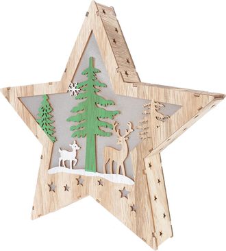 Valiclud Leuchtende Weihnachtsdekoration Schneeh&auml;uschen Deko mit LED Licht Kleines Festliches Weihnachtsornament f&uuml;r Wohnzimmer und Party