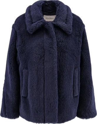 Max Mara Femme, Vestes, Bleu, Taille: 36 FR Manteau en fourrure