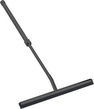 WENKO Teleskop Badezimmerwischer, Ausziehbarer Duschabzieher, Doppel-Gummilippe für streifenfreies Abwischen, Edelstahl/Zinkdruckguss, 26 x 37-59 x3 cm (Sch